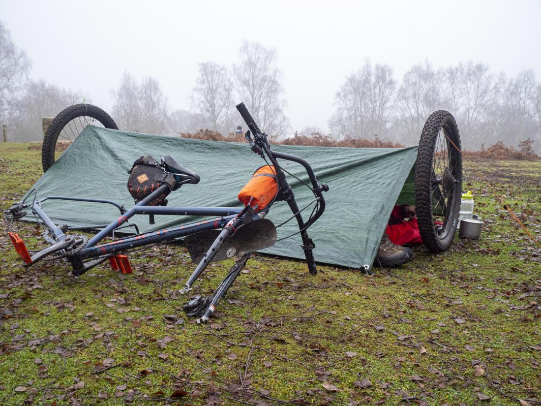 How to use your bike to make a shelter | Cycling UK