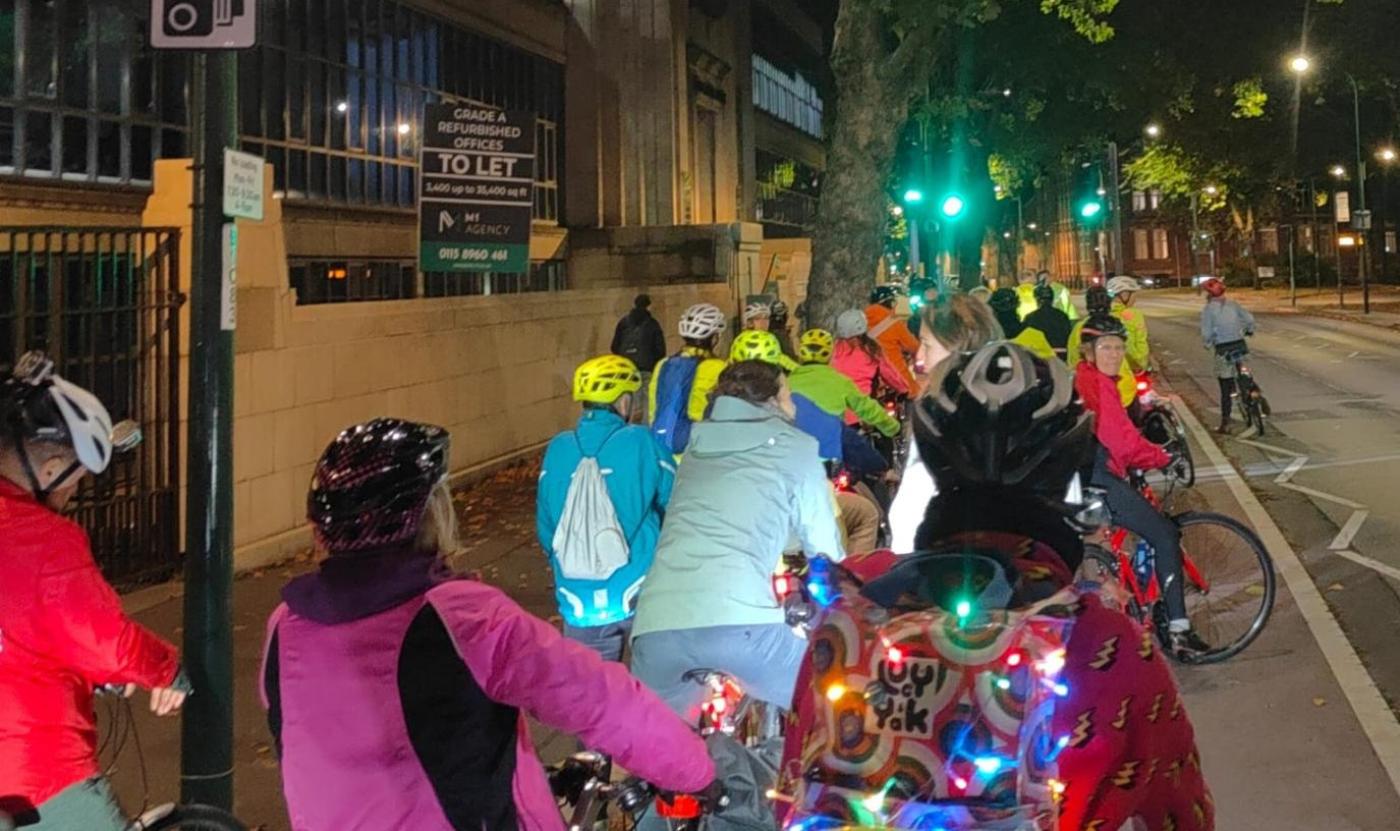 Taking part in Nottingham's glow ride for My ride. Our right | Cycling UK