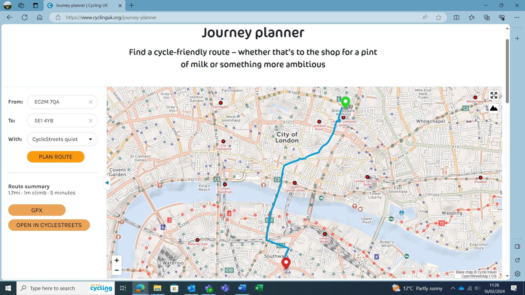 How to use Cycling UK’s journey planner | Cycling UK
