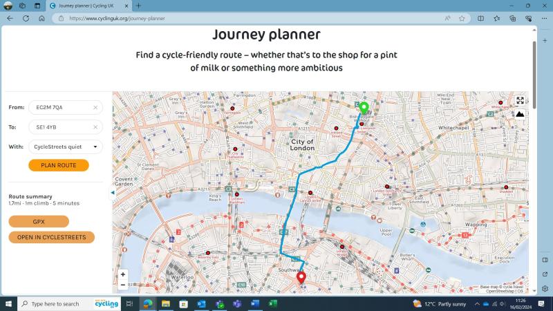 How to use Cycling UK’s journey planner | Cycling UK